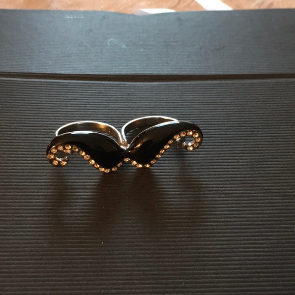Claire's | Jewelry | Moustache Double Ring Adjustable | Poshmark